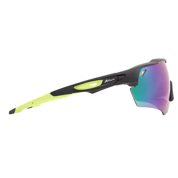 "Apex" Sports Performance Sunglasses (Black/Green) – Airborne Sports